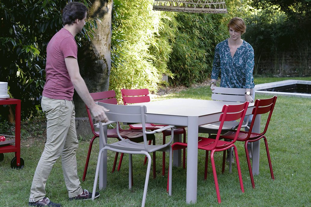 Chaise,empilable,alu,Luxembourg,Fermob,Romarin