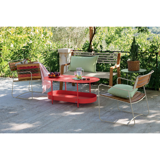 Déco Montagne - Table basse Salsa Gris Argile - Fermob